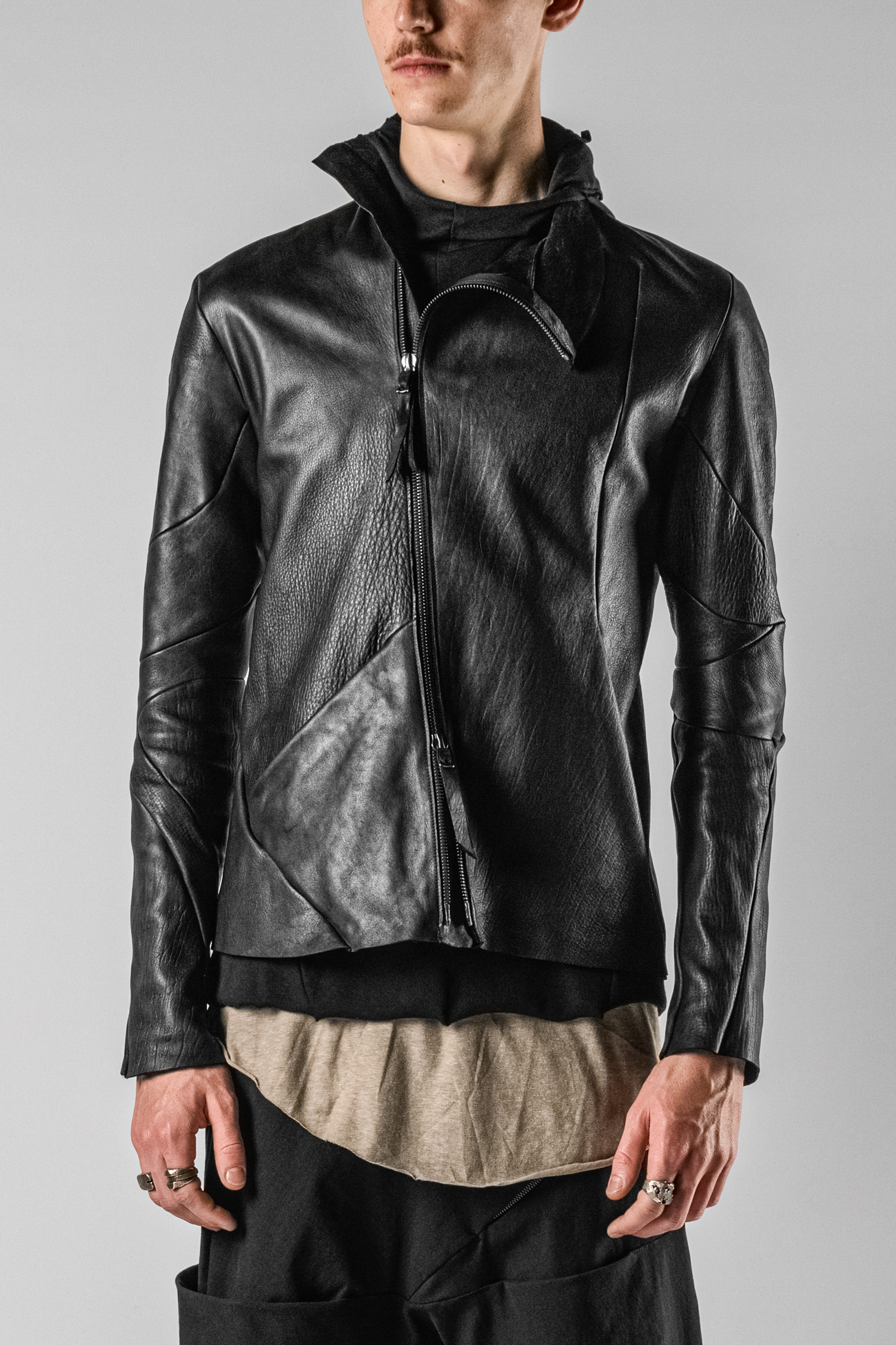 Leon Emanuel Blanck Anfractuous Distortion Leather Jacket (unlined ...