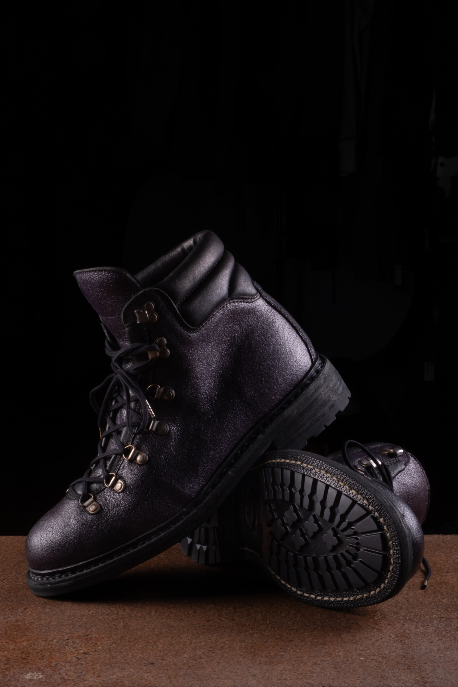 GUIDI X ANNIVERSARY 19 Resinated Hiking Boots in color Resinated Purple ...